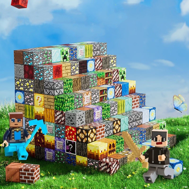 【80/150/300 Mảnh】Đồ Chơi Khối Nam Châm Từ Tính Minecraft,Block ...