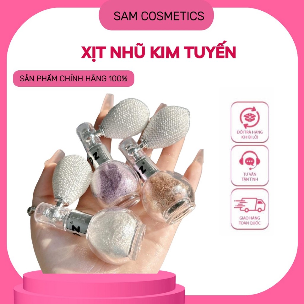 Xịt nhũ kim tuyến WIDZ Highlight powder spray, nhũ bắt sáng cho mặt và ...