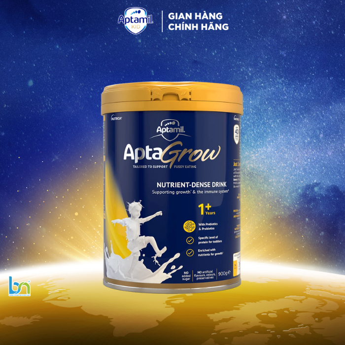 Sữa AptaGrow 1+ hộp 900g dành cho bé từ 1 - 3 tuổi | Shopee Việt Nam