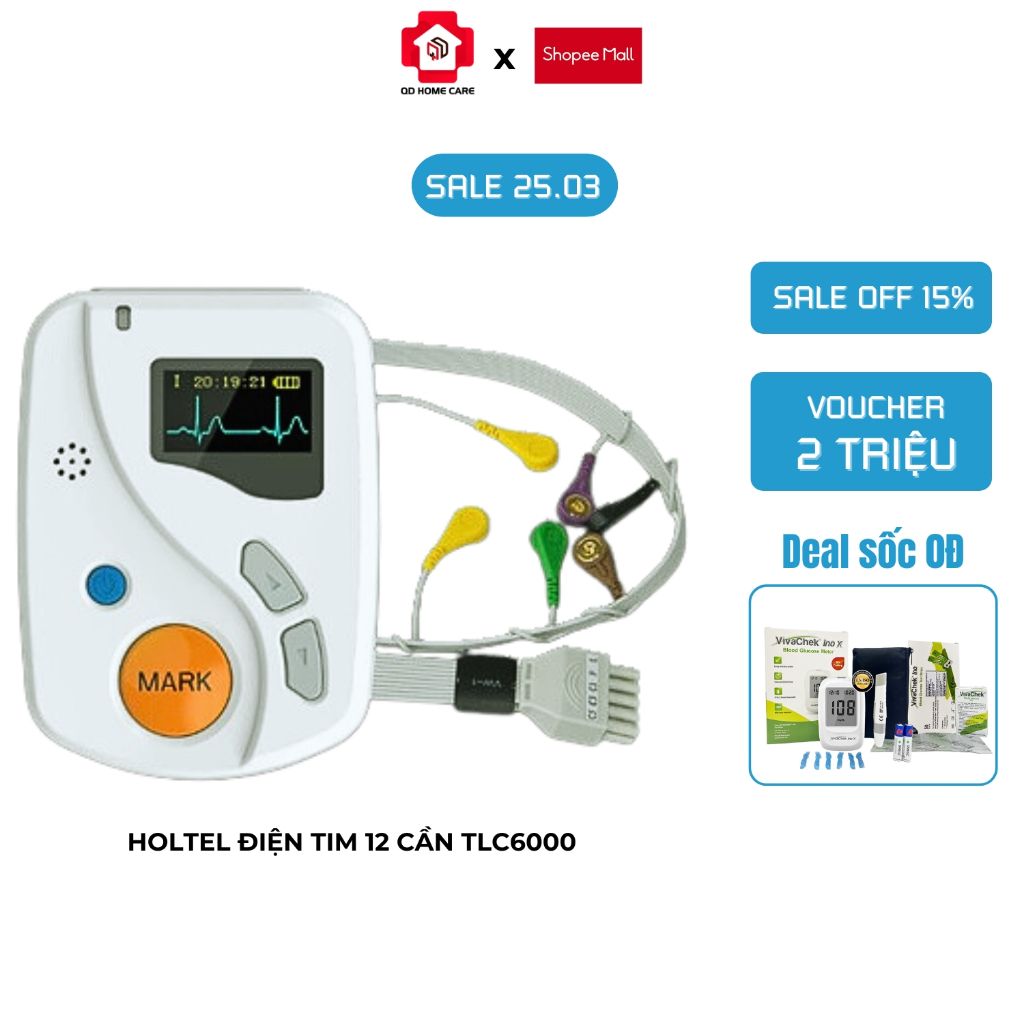 Holter điện tim 12 cần QD Home Care - TLC6000 - Contec chính hãng bảo ...