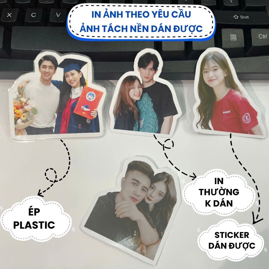 In Sticker (Dán Được) Ảnh In Theo Yêu Cầu Ảnh Tách Nền Chống Nước Quà ...