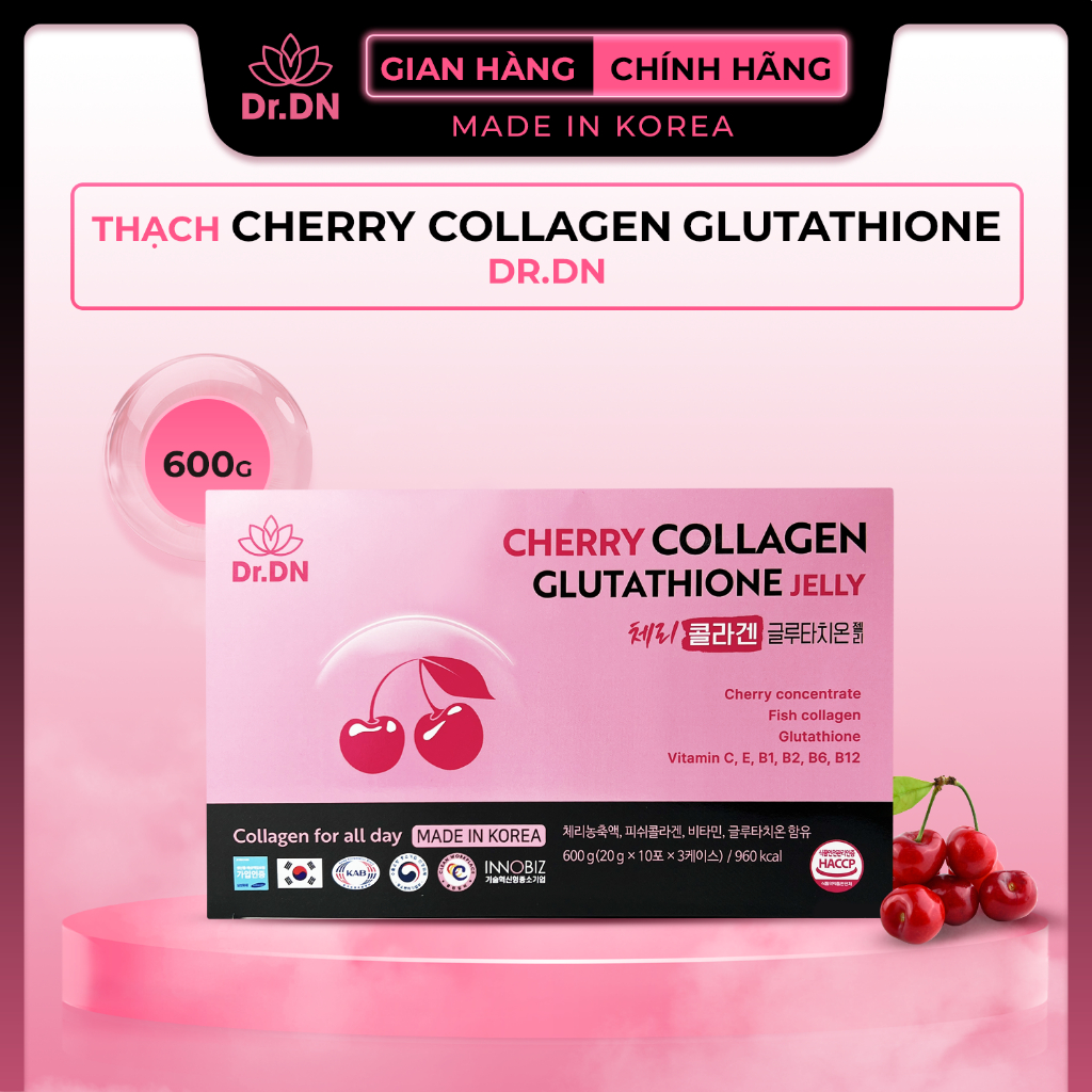 Thạch Cherry Collagen Dr.DN 600g/Hộp (30 Gói) | Shopee Việt Nam