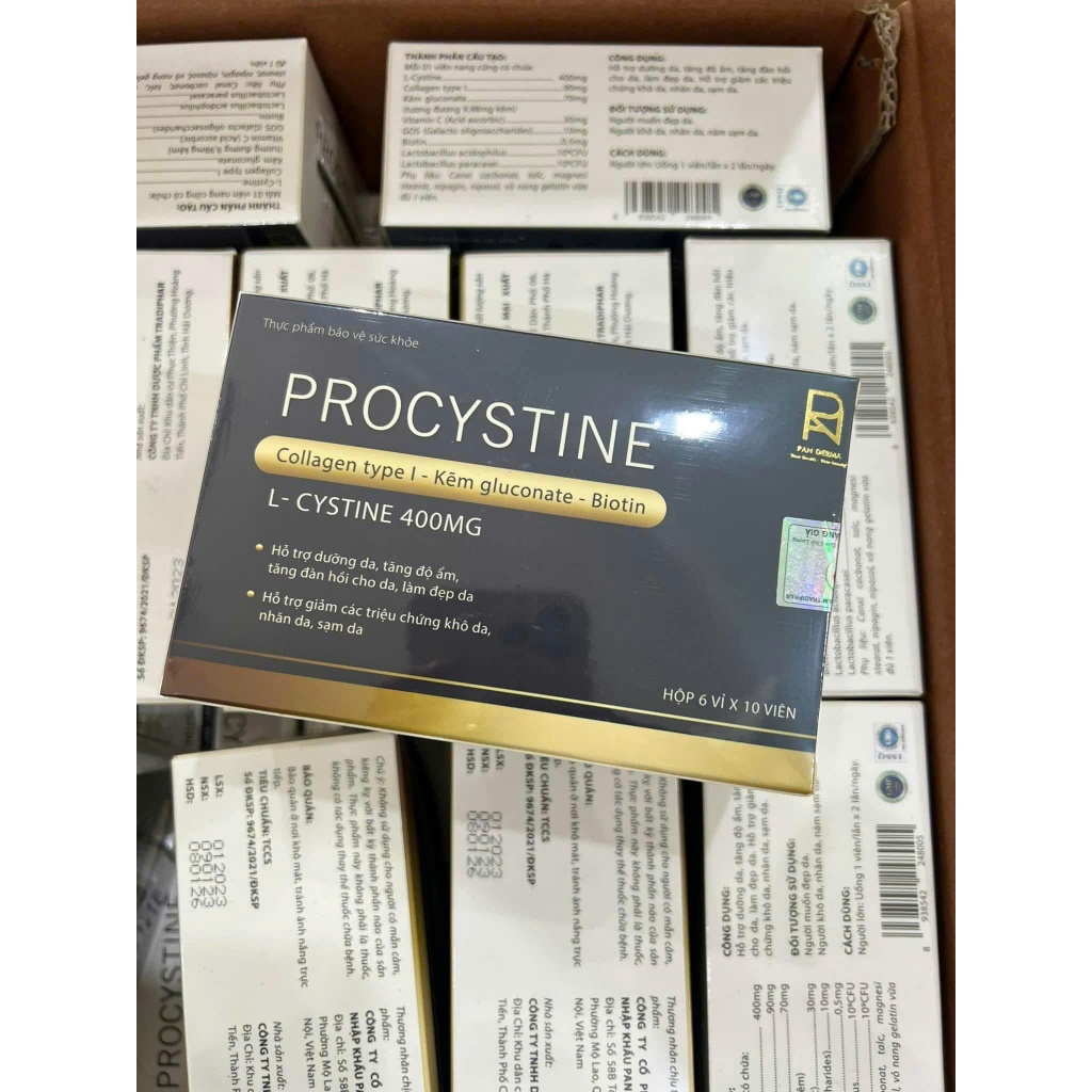 Viên uống đẹp da Procystine chứa L-Cystine 400mg hỗ trợ dưỡng sáng và ...