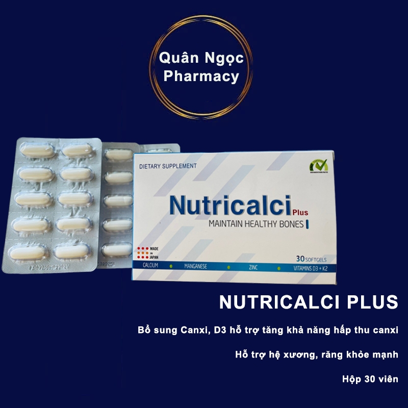 [CHÍNH HÃNG DATE 31/08/2027] Nutricalci Plus Bổ sung Canxi và Vitamin ...