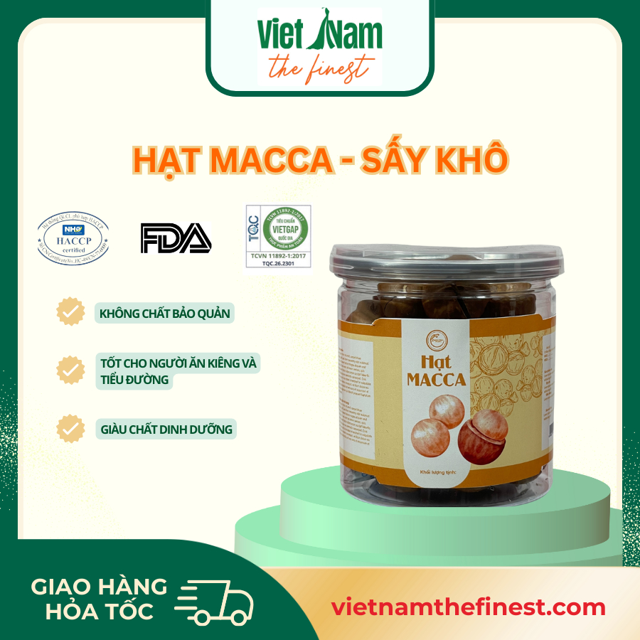 Hạt Macca Sấy Khô – Giòn Ngon, Bổ Dưỡng Tự Nhiên - Hộp 220 gram ...