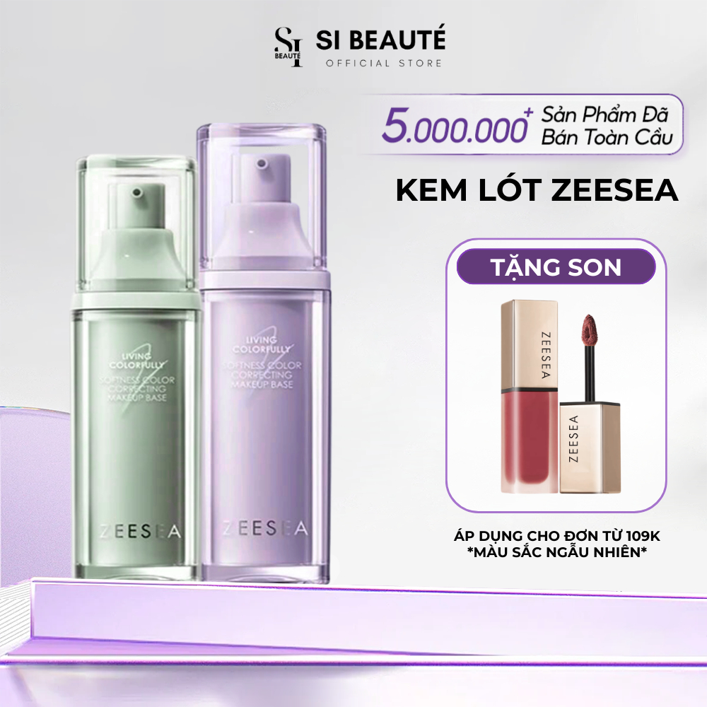 [Tặng Son] Kem Lót ZEESEA nền che khuyết điểm Kem tím triệt sắc nâng ...