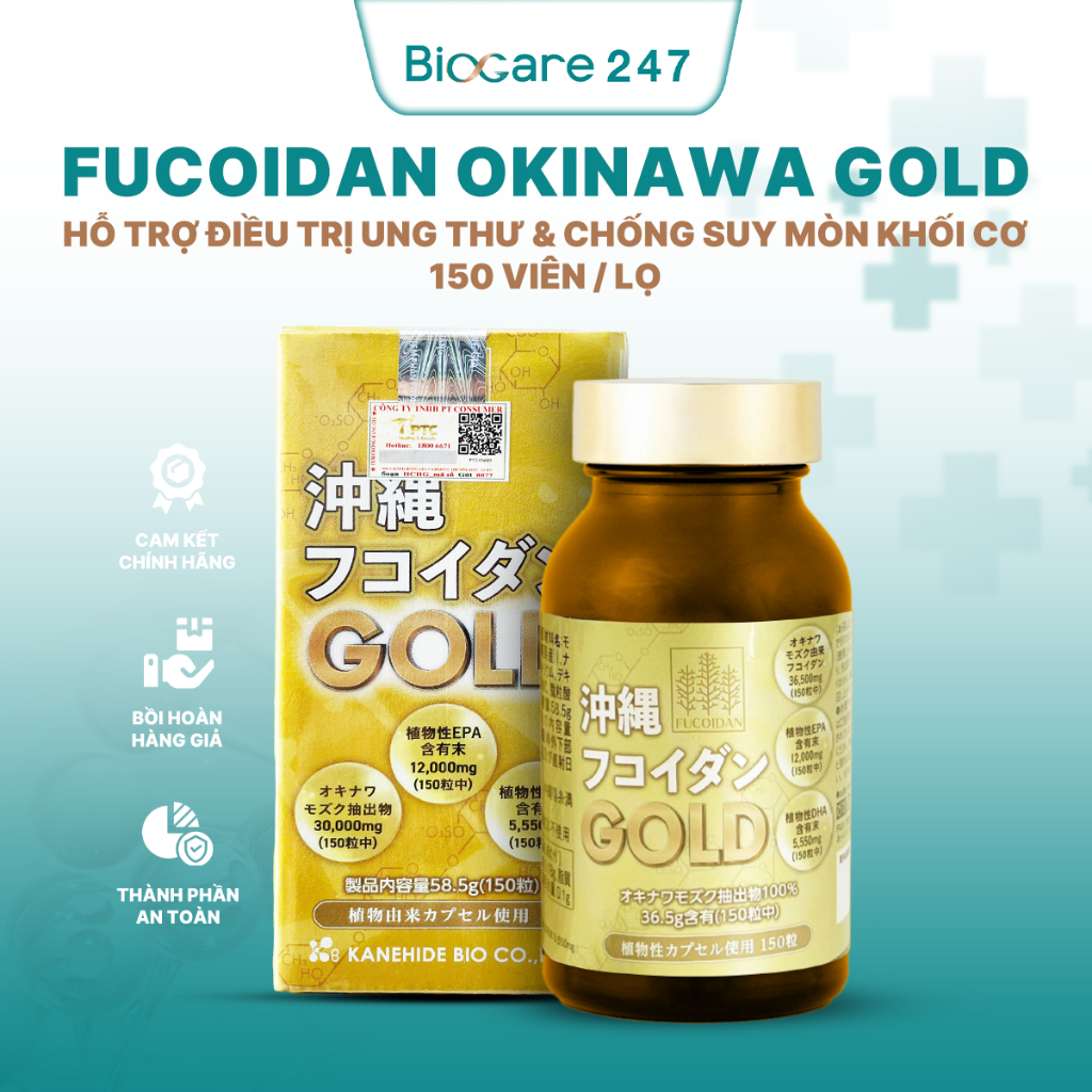 [Chính hãng] Viên uống Okinawa Fucoidan Gold hỗ trợ điều trị ung bướu ...