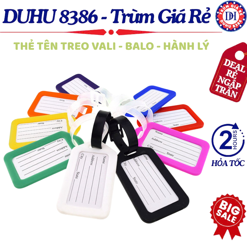 Thẻ Tên Treo Balo, Vali, Hành Lý Du Lịch, Thẻ Name Tag Gắn Vali Chống ...