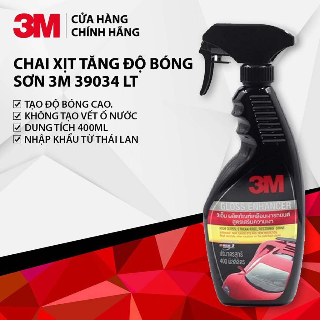 Chai xịt dàn áo sơn xe hàng Thái 3M Gloss Enhancer 39034 LT 400ml ...