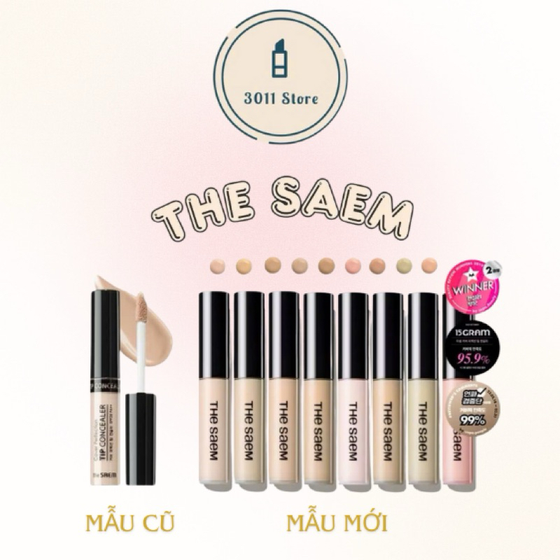 Kem che khuyết điểm The Saem The Seam Cover Perfection Tip Concealer (6 ...