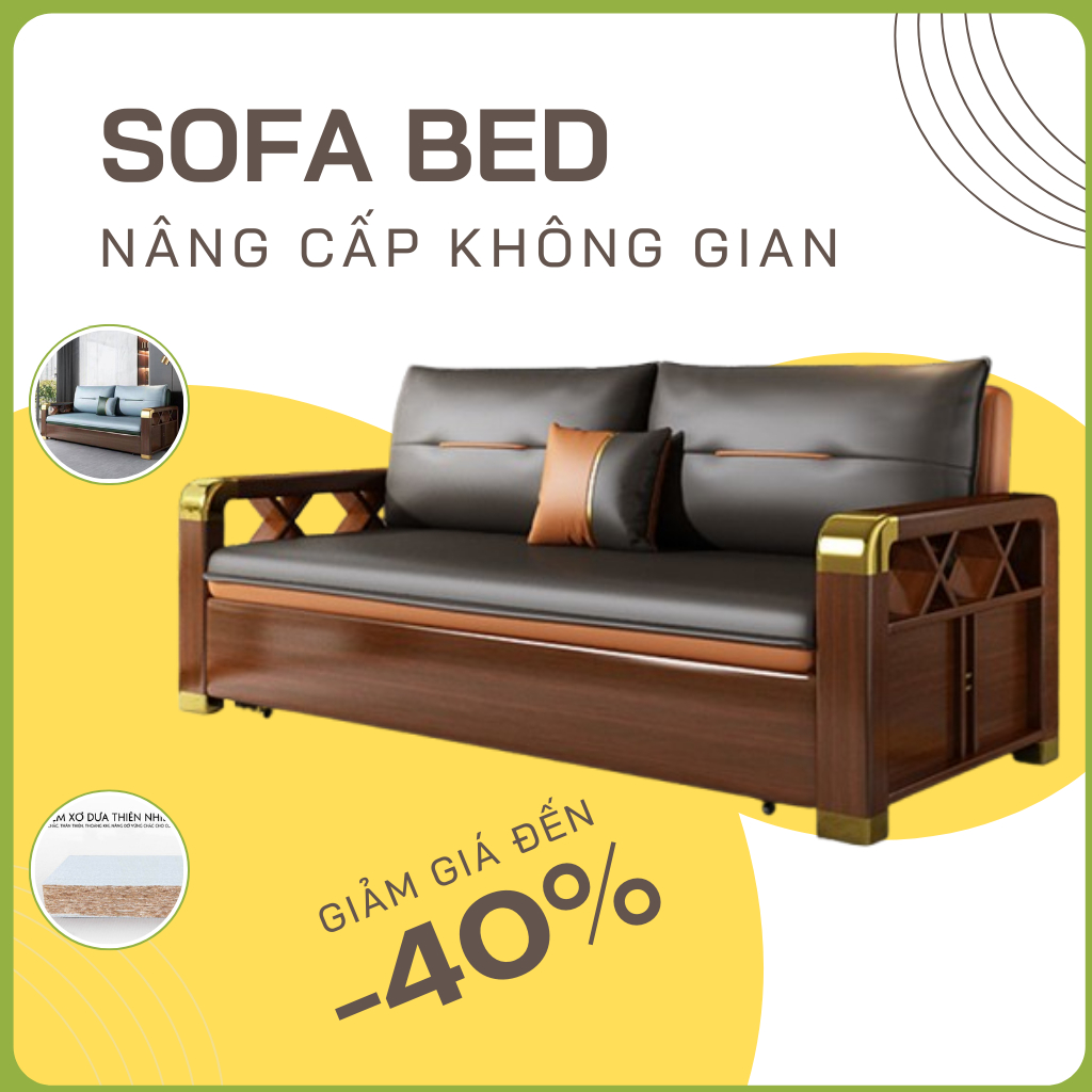 Giường sofa thông minh gấp gọn T488 bọc vải NANO chống thấm nước,Ghế sofa giường thông minh ...