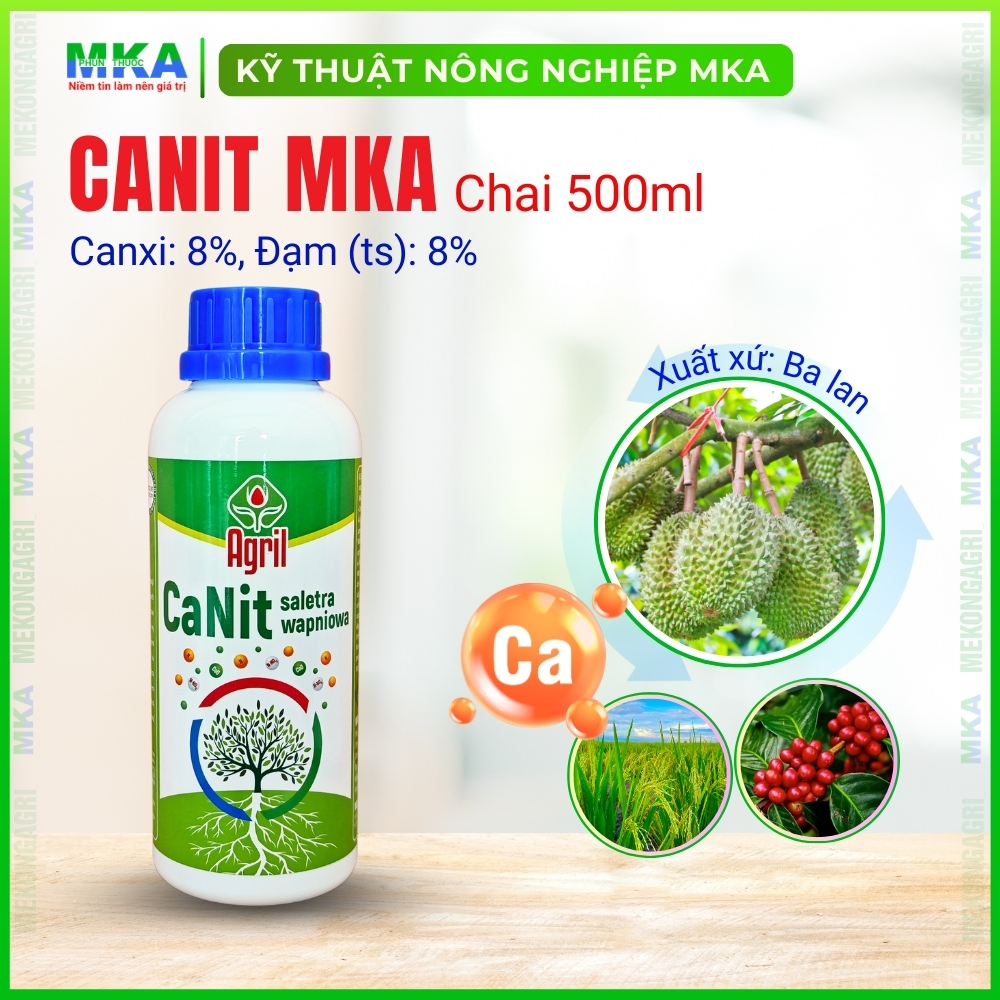 Phân bón Canxi nitrat Canit MKA cứng cây hạn chế nứt trái và cháy múi - chai 500ml | Shopee Việt Nam