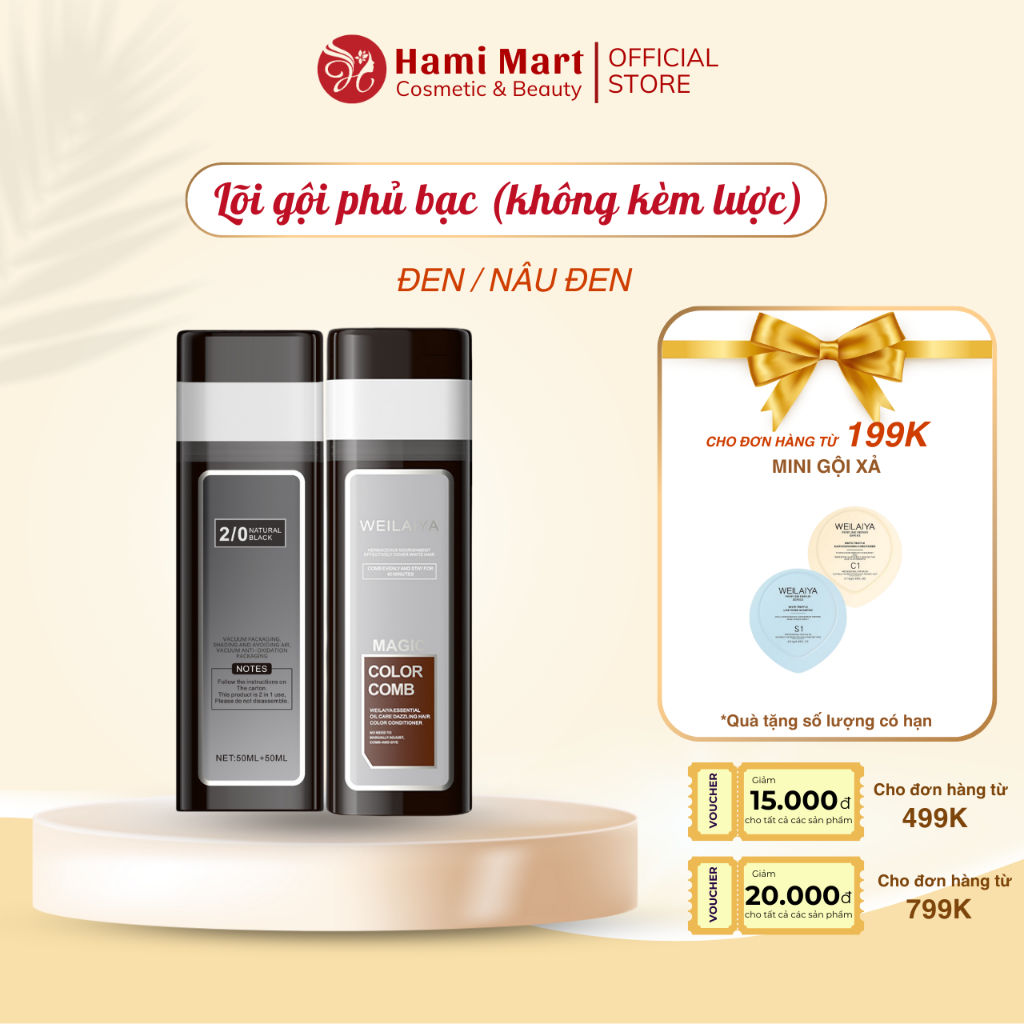 Lõi gội phủ bạc dưỡng tóc Weilaiya 100ml không kèm đầu lược, tiết kiệm ...
