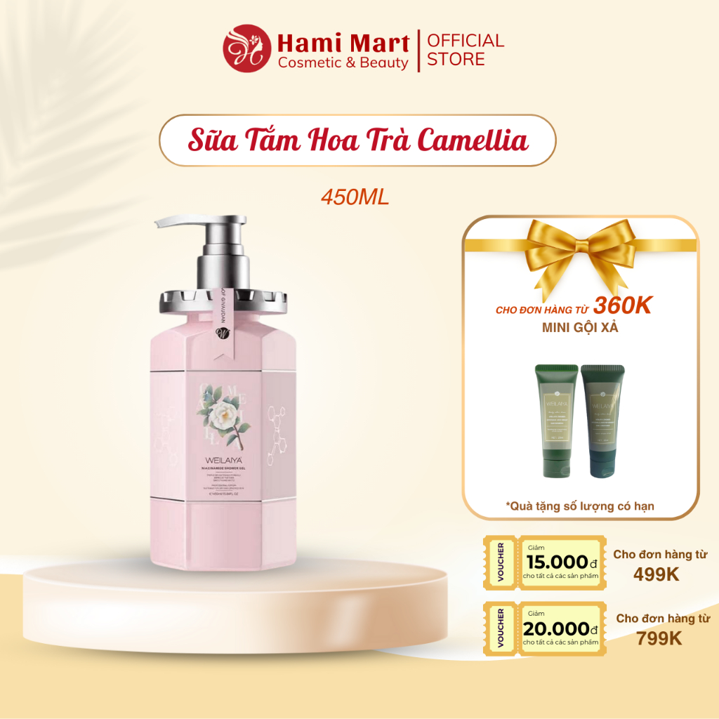 Sữa Tắm Trắng Da Weilaiya Hương Nước Hoa Thơm Lâu Mềm Mịn Không Gây Khô ...