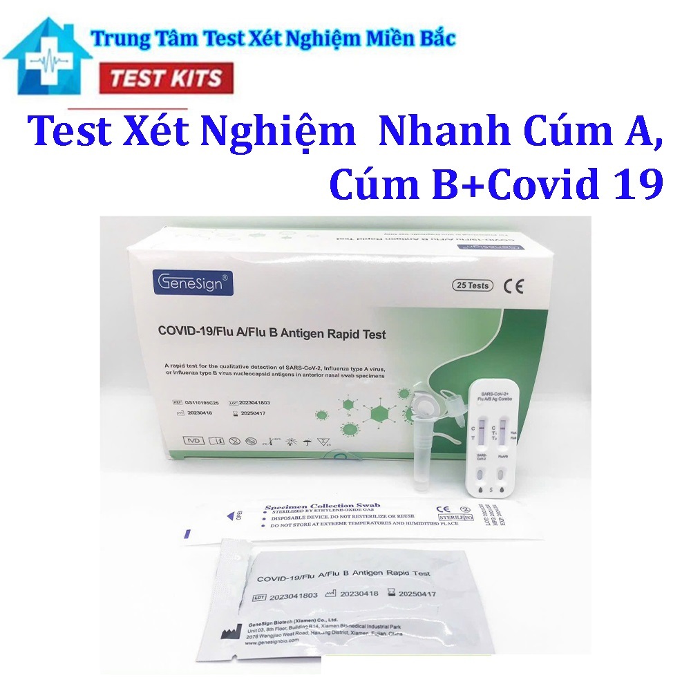 Test Nhanh Cúm A/B + Covit Test 3 Trong 1 Genesign- Test | Shopee Việt Nam