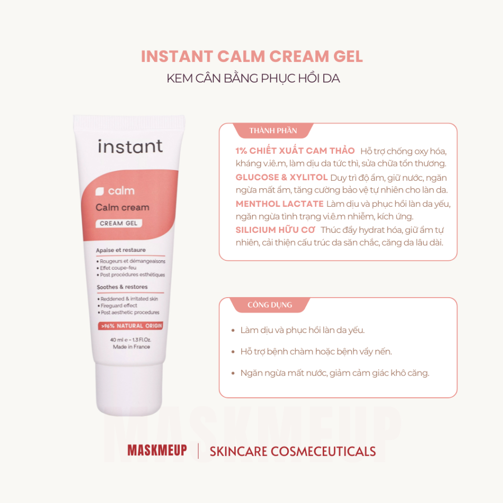 Kem Dưỡng Làm Dịu Da Phasilab Instant Calm Cream 40ml | Shopee Việt Nam