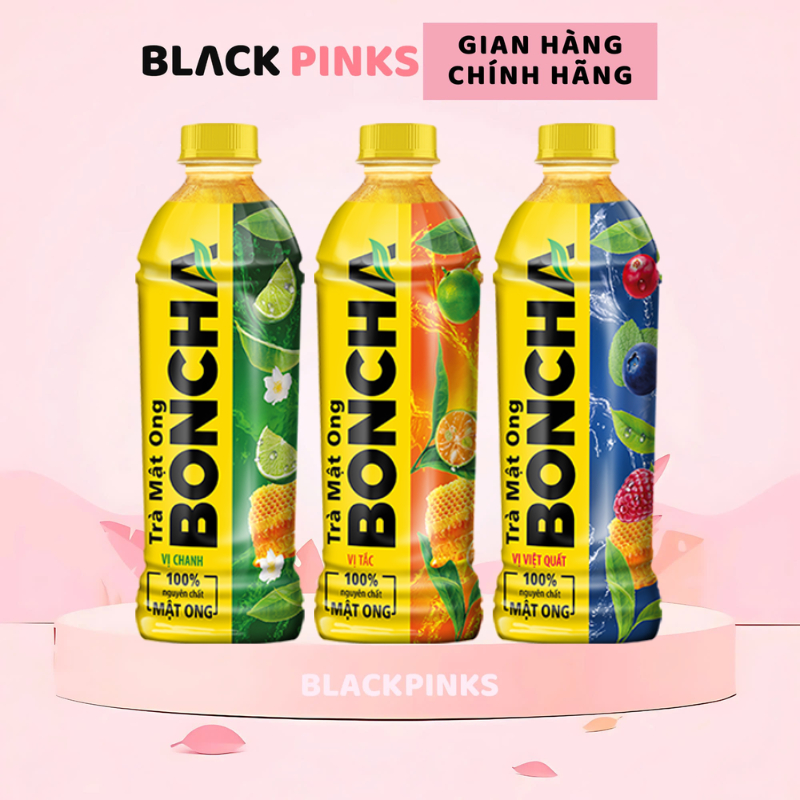 Thùng 24 chai trà mật ong Boncha vị chanh/tắc/việt quất 450ml | Shopee ...
