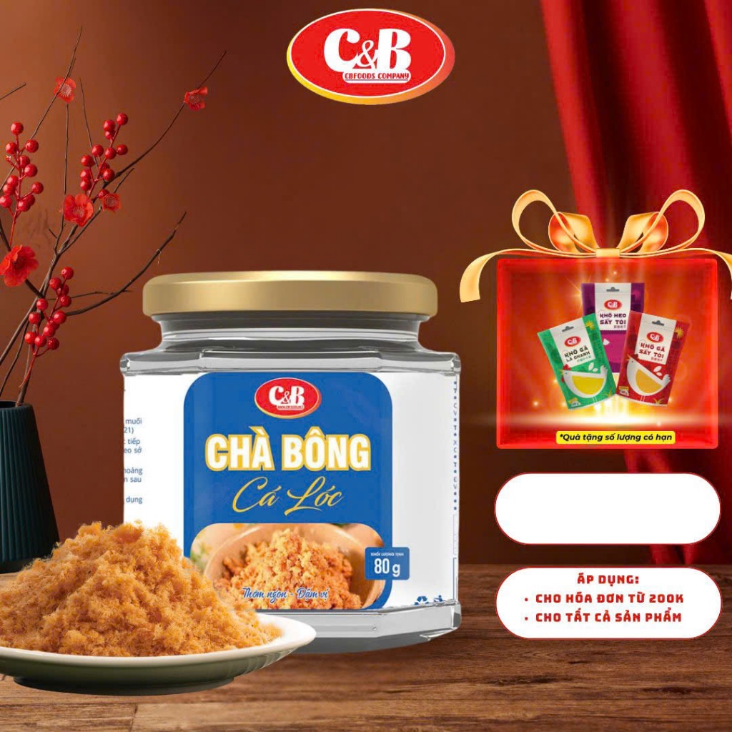 CHÀ BÔNG - RUỐC CÁ LÓC C&B HŨ 80G | Shopee Việt Nam