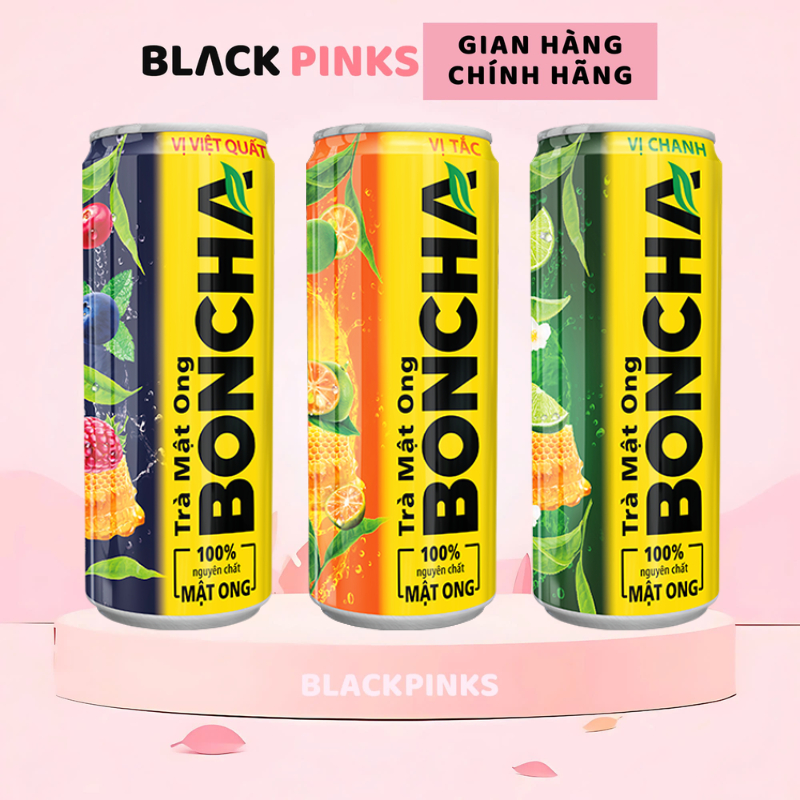 Thùng 24 lon trà mật ong Boncha vị chanh/tắc/vi quất 450ml | Shopee ...
