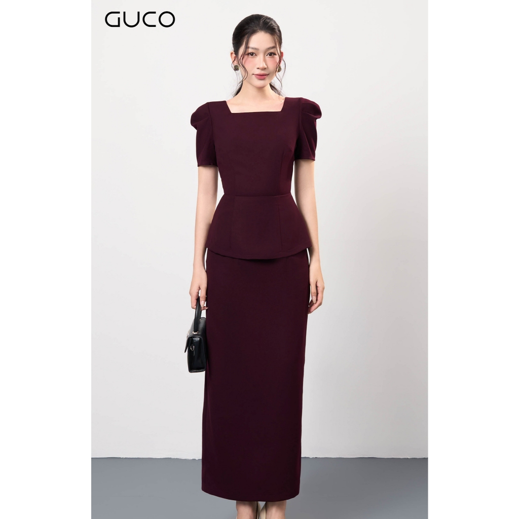GUCO - Chân Váy Suông Dài Công Sở - Đô CV230 | Shopee Việt Nam