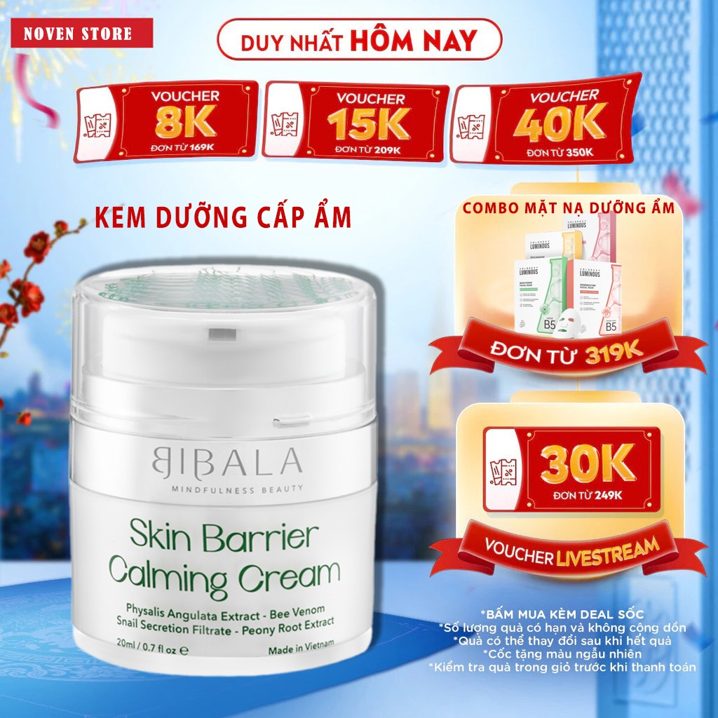 Kem dưỡng phục hồi, lành thương và làm giảm kích ứng Bibala SKIN BARRIER CALMING CREAM | Shopee ...