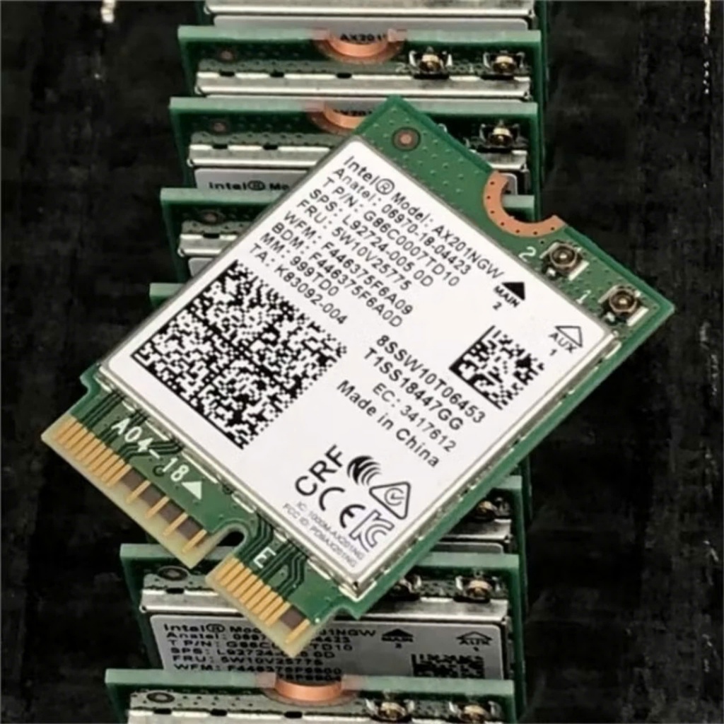Card Intel Wi-Fi 6 AX200 và AX201, Băng Tầng 2.4GHz và 5Ghz, Bluetooth ...
