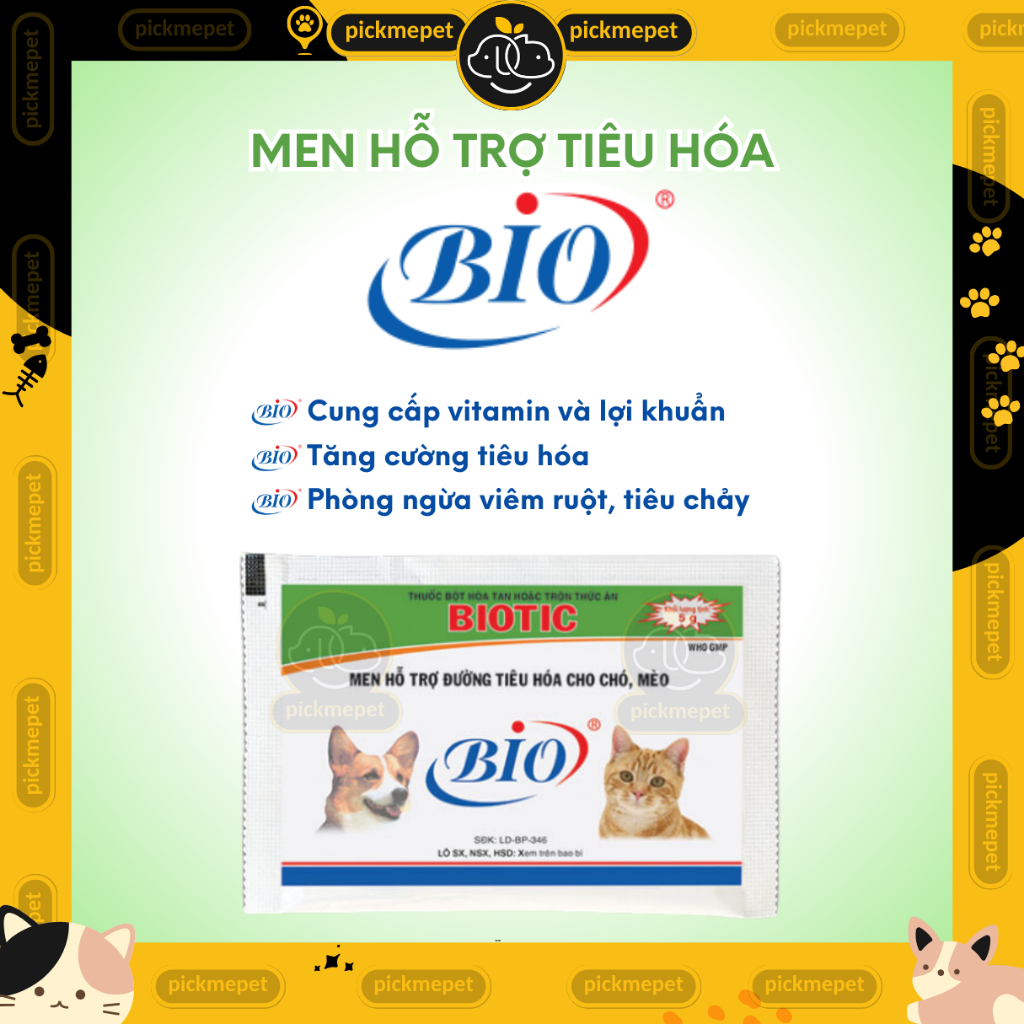 Men Biotic Hỗ Trợ Tiêu Hóa Cho Chó Mèo | Shopee Việt Nam