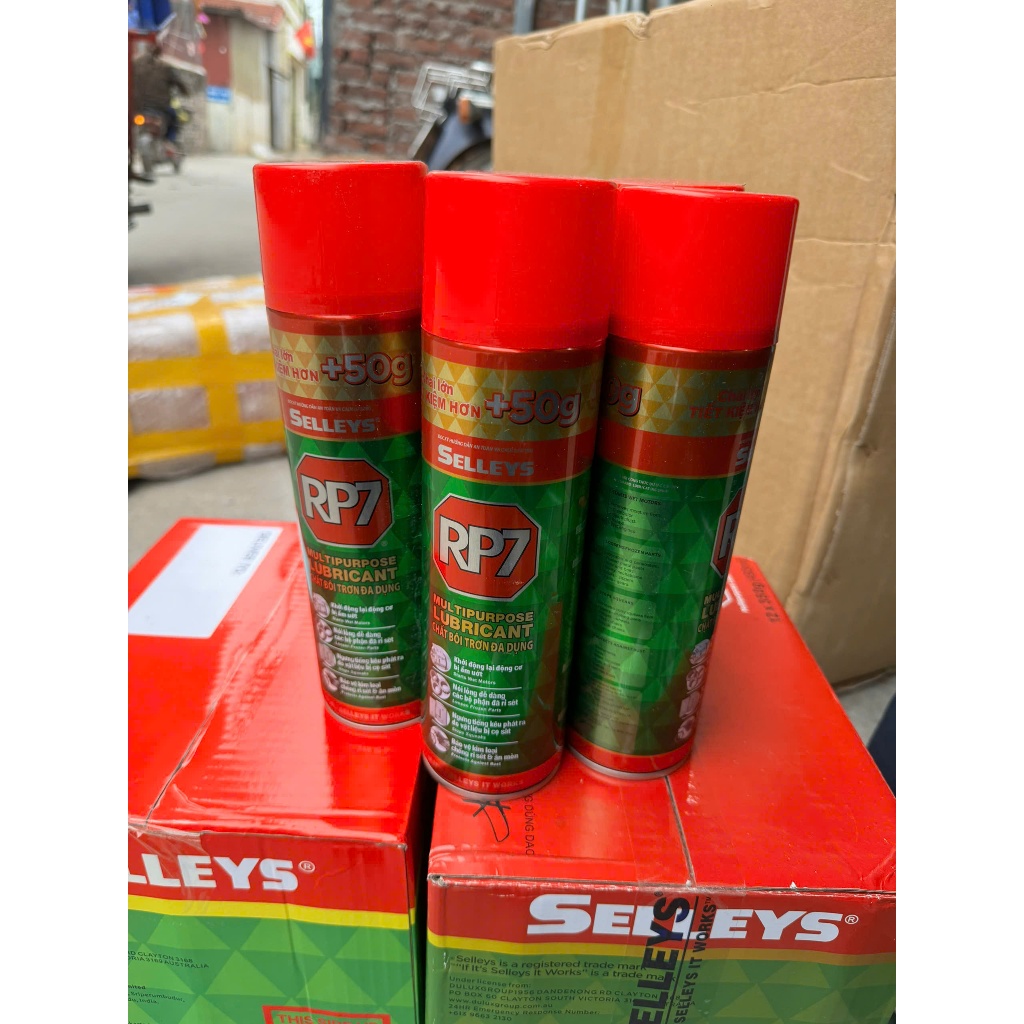Chai xịt tẩy rỉ sét RP7 Kim Khí, RP7 bôi trơn động cơ Selleys lọ 350G ...