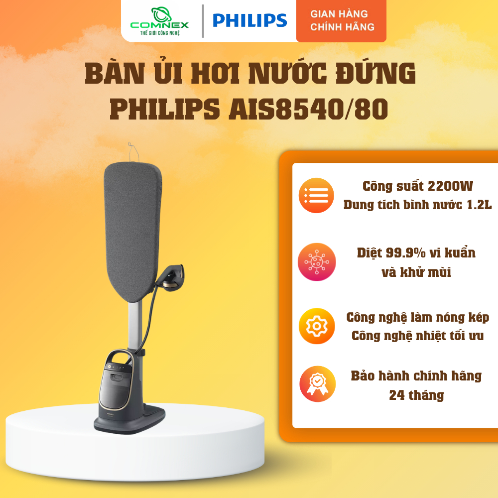 Bàn ủi Hơi Nước hệ thống All in One Đa Năng Philips AIS8540/80 | 2200W ...