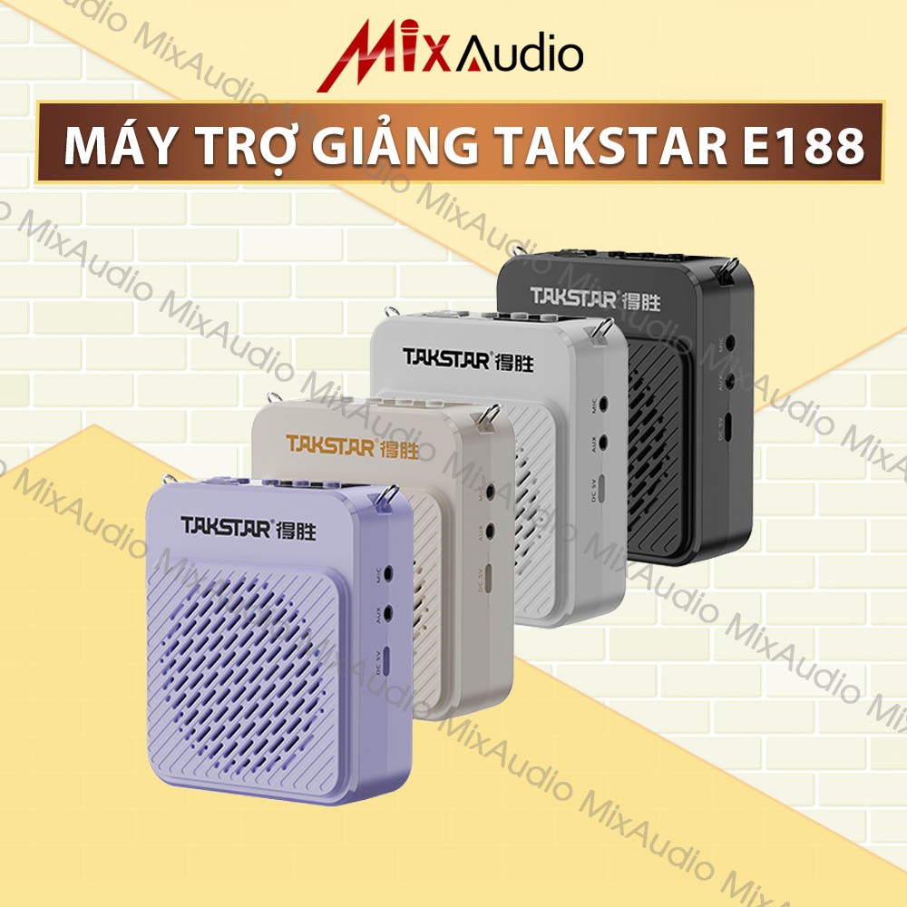 Máy Trợ Giảng TAKSTAR E188, Công suất 10w,Bluetooth 5.0, Loa Nhỏ Nhẹ, Giành Cho Giáo Viên, Hướng ...