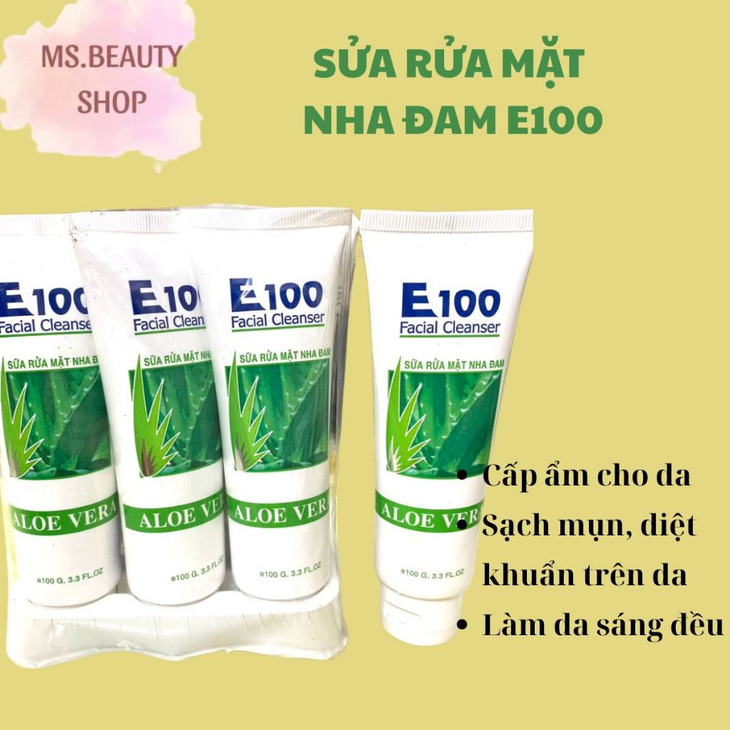 Sữa Rửa Mặt E100 Nha Đam 100g | Shopee Việt Nam
