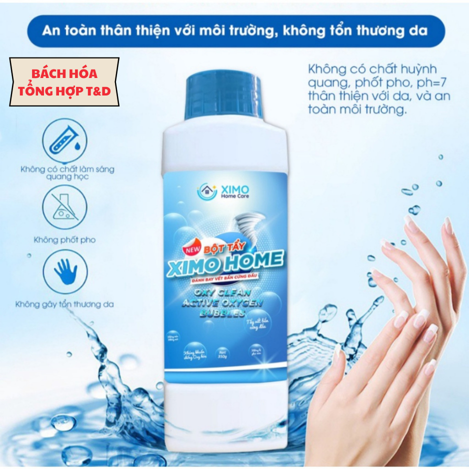 Hộp Bột Tẩy Vết Bẩn Đa Năng XIMO HOME Tẩy Trắng Quần Áo, Vết Bẩn, Nấm ...