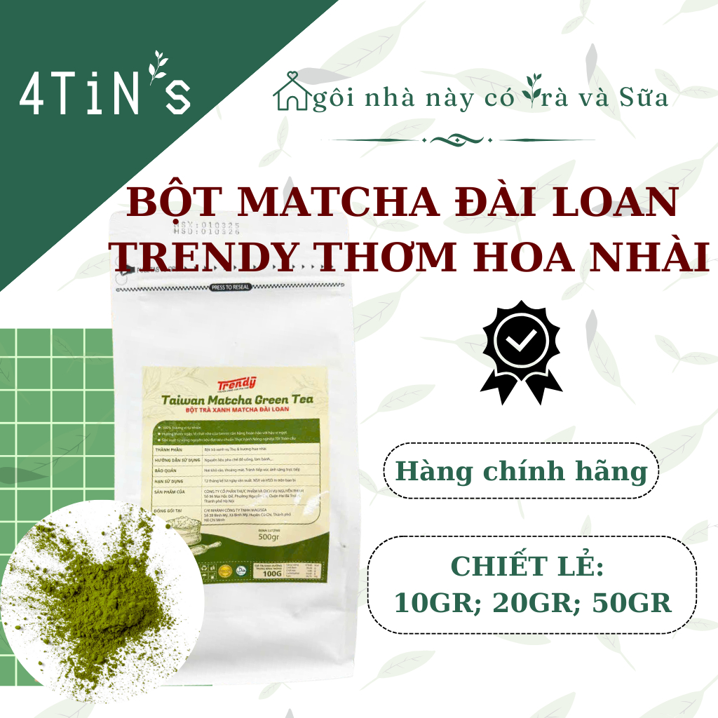 BỘT MATCHA ĐÀI LOAN TRENDY THƠM HƯƠNG NHÀI - CHIẾT LẺ | Shopee Việt Nam