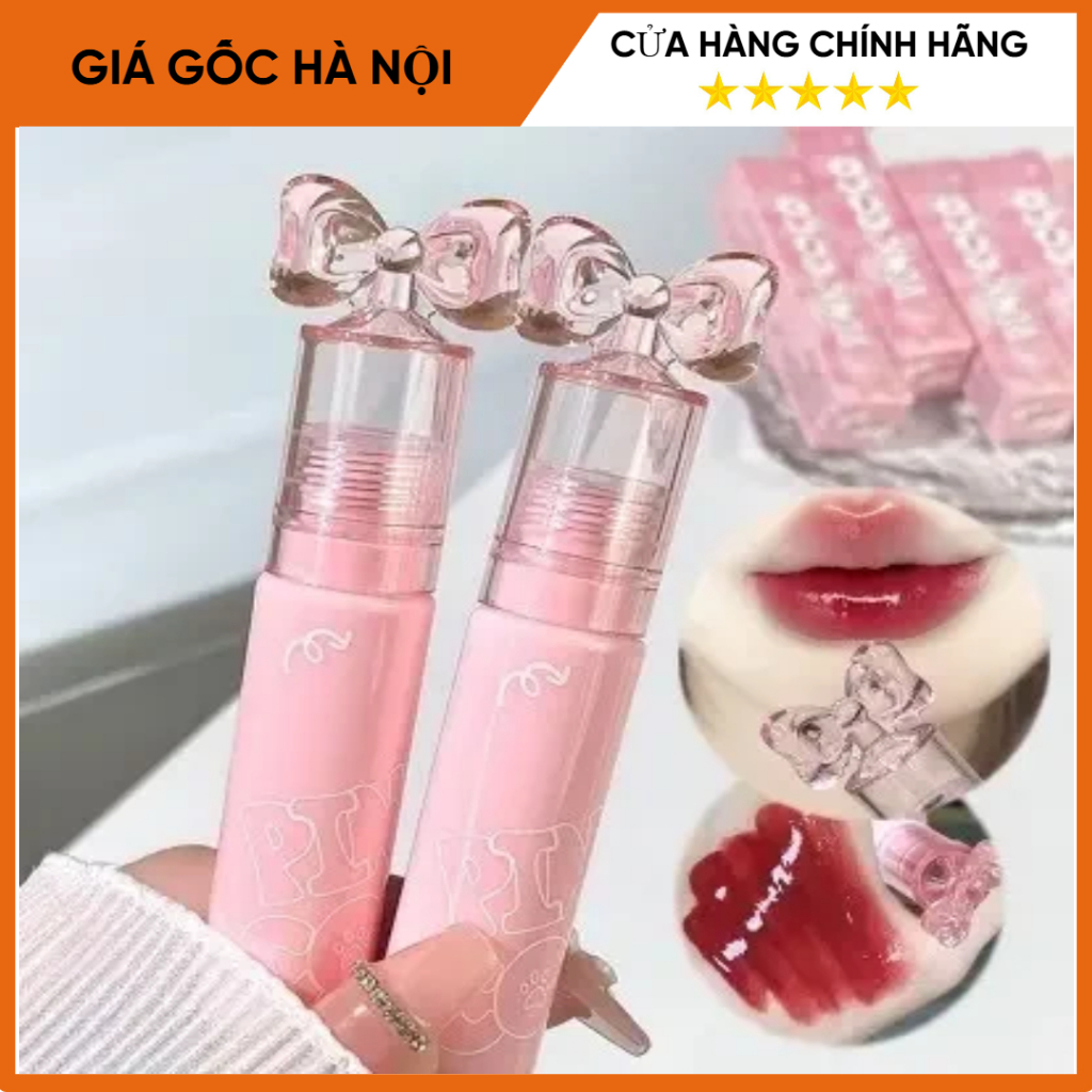 Son bóng Pink coco vỏ màu hồng dễ thương Dưỡng ẩm mềm môi | Shopee Việt Nam
