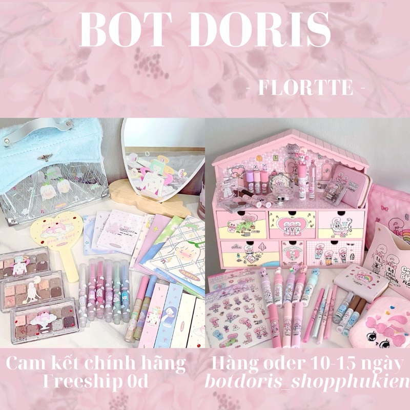 (Tổng hợp đủ loại) Combo son phấn Flortte tặng gương, phụ kiện BOT ...