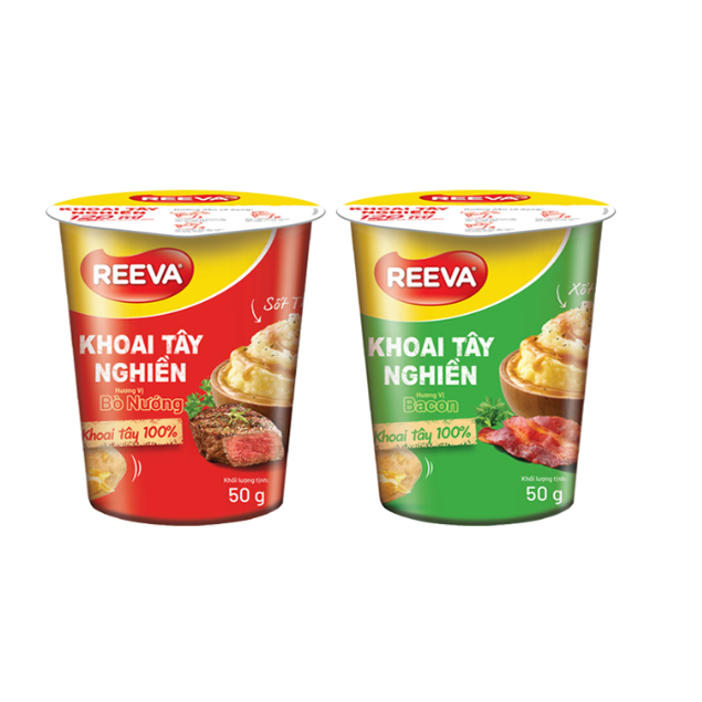[Ly Lẻ] Ly REEVA Khoai Tây Nghiền 50g - Ly Ăn Liền Tiện Lợi | Shopee ...
