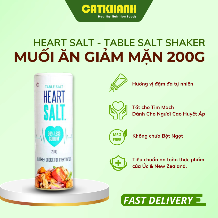 Muối Ăn Giảm Mặn Sodium Heart Salt Table Salt Shaker 200g Úc Cho Người ...