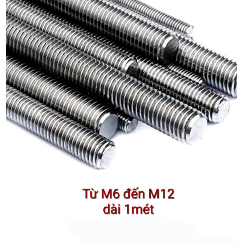 Ty ren inox 304 / 201 dài 1mét đủ cỡ, thanh ren inox | Shopee Việt Nam