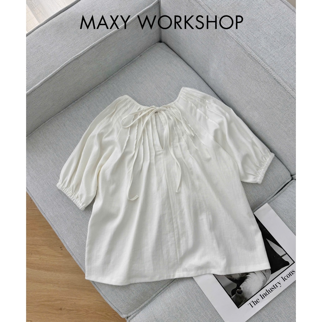 Áo kiểu xếp ly dây rút phía sau cực xinh Cloud Top Maxy Workshop ...