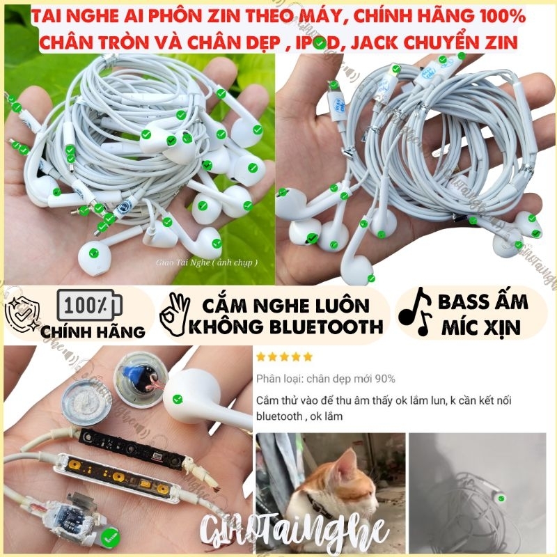 Tai nghe có dây cho AI PHÔN 6/6S/7/8/X/11/12/13/14 Zin Bóc Máy Chính ...