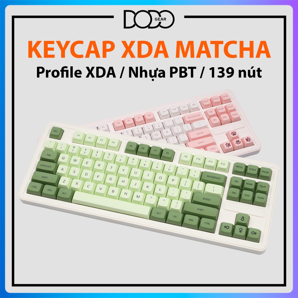 Keycap PBT profile XDA cao 9.5mm Matcha Shimmer Iceberg in Dyesub ...
