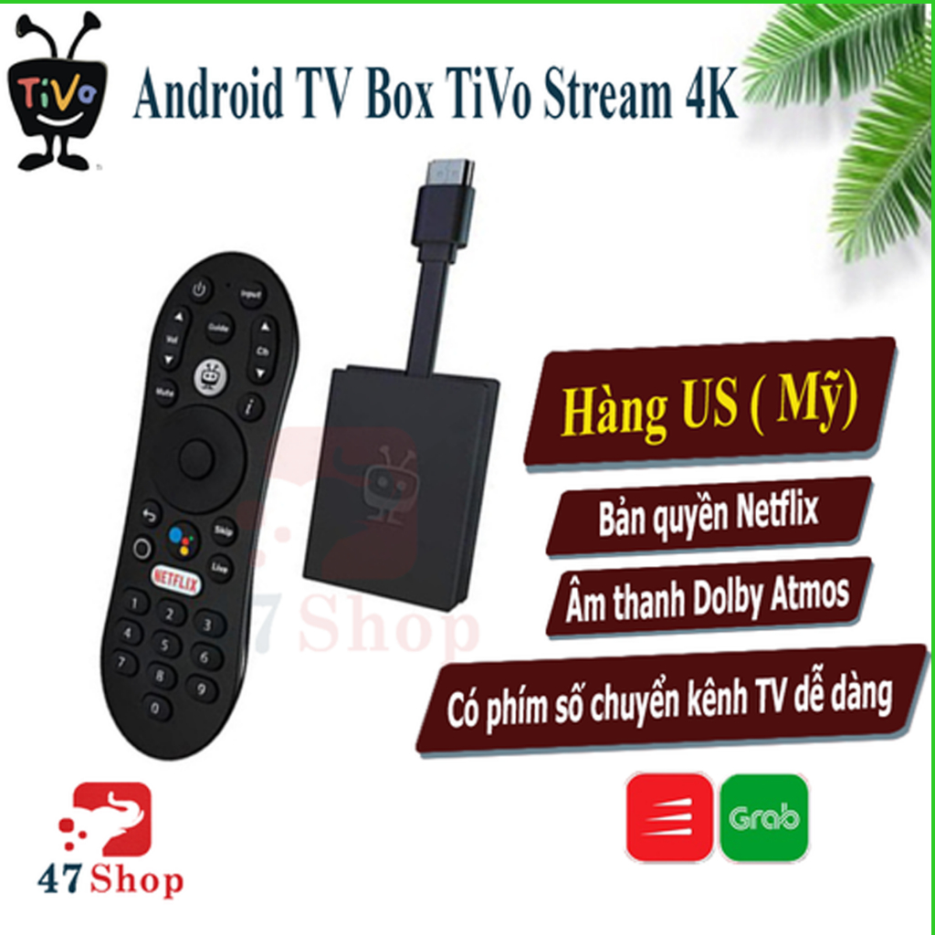 Android TV Box TiVo Stream 4K Android TV 10 Google CE, Netflix 4K, Remote tìm kiếm giọng nói ...