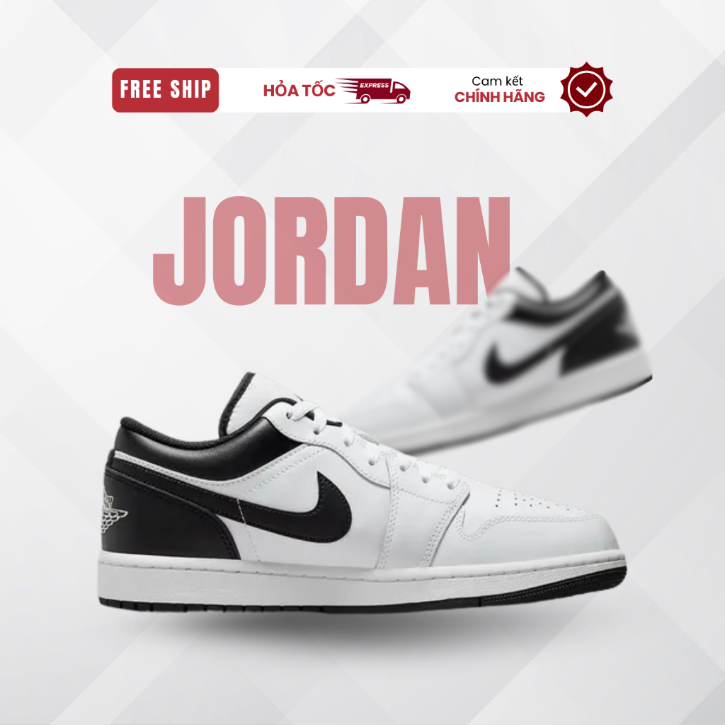 [ Chính Hãng ] Giày Jordan 1 Low Reverse Panda Cổ Thấp Phối Đồ Nam Nữ Full Size Full Box ...