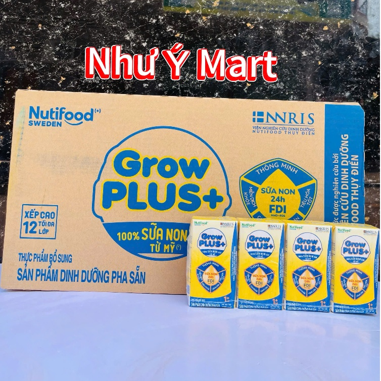 Thùng 48 hộp - Sữa pha sẵn GROWPLUS VÀNG NUTIFOOD cho bé dang hộp 110ml/180ml | Shopee Việt Nam