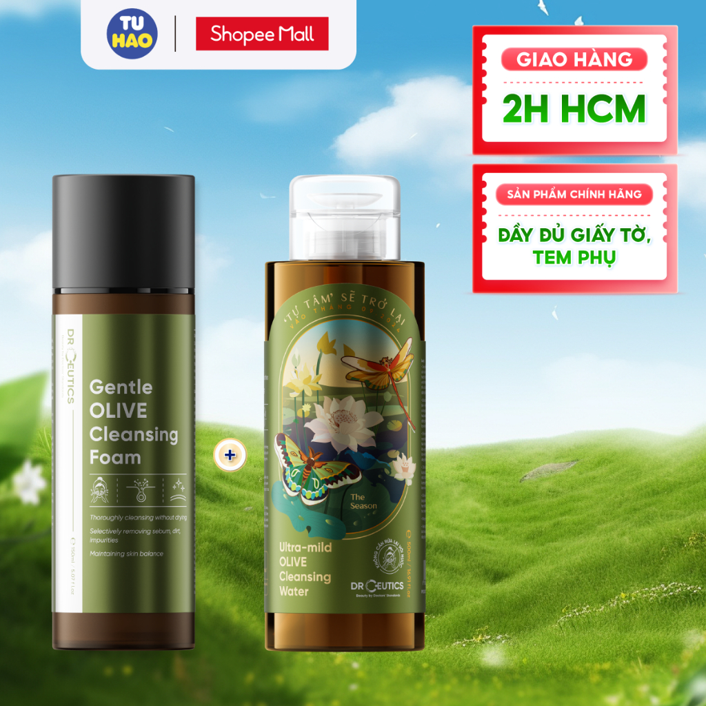 Combo nước tẩy trang Drceutics + gel rửa mặt Dr Ceutics/ Nước Tẩy Trang ...