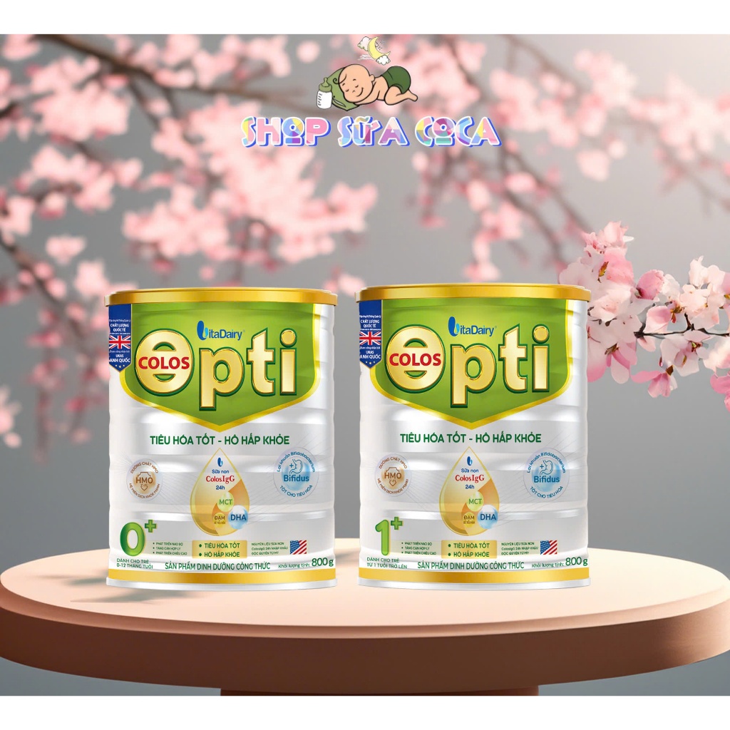 Vitadairy Sữa Colos Opti 0+1+ 800gr (Vitadairy mã Qr tích xu date 2027 ...