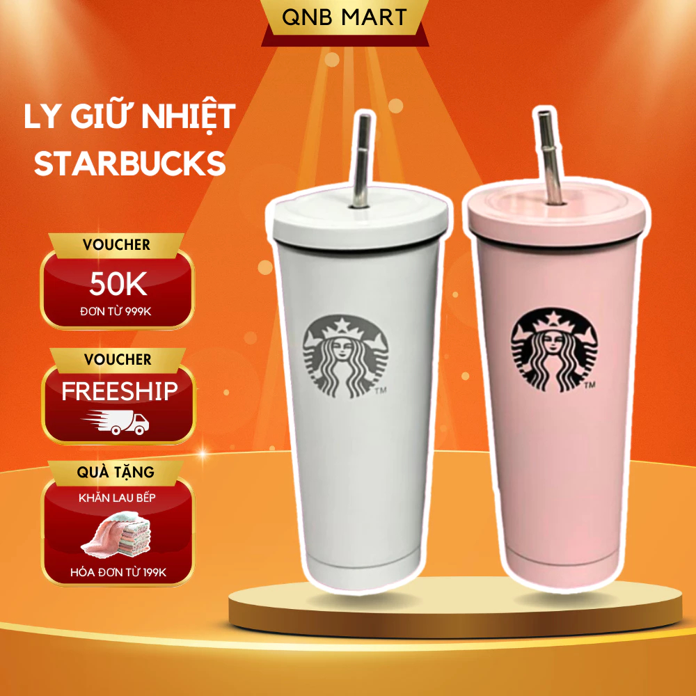 Ly Giữ Nhiệt Starbuck Dung Tích 750ML, Cốc Starbucks Tặng Kèm Ống Hút ...