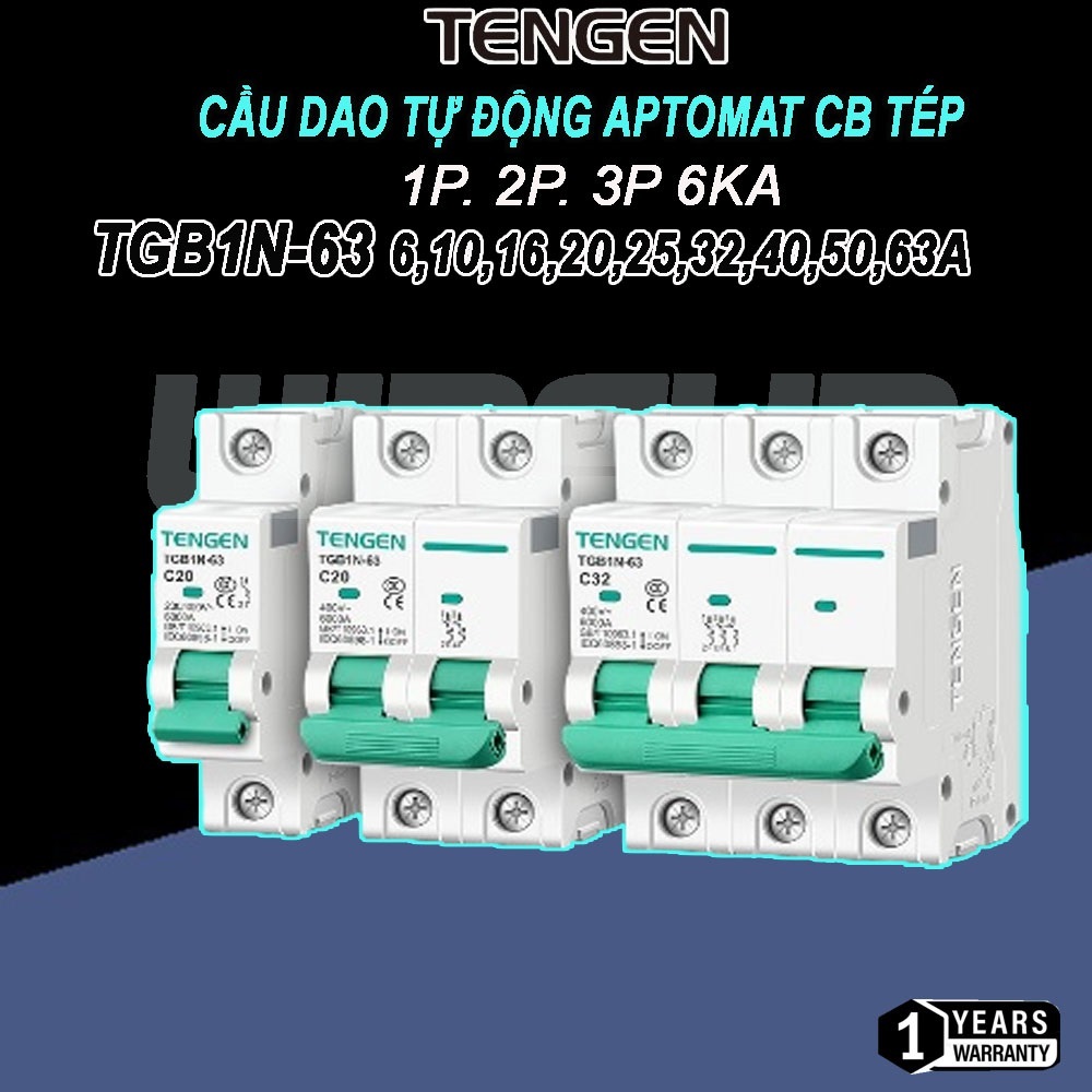 Cầu dao tự động Aptomat Tép TENGEN, MCB, CB Tép | Shopee Việt Nam