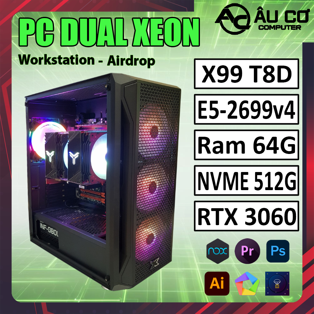 PC Xeon - PC Workstation - PC Gaming Đồ hoạ Bộ Máy XEON Chuyên Giả Lập ...