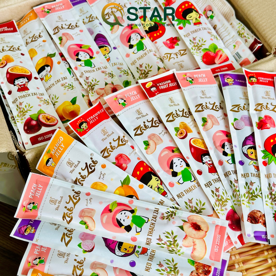 Thùng 2Kg Thạch Zai Zai Đức Hạnh - Kẹo Thạch Zai Zai - Mix Nhiều Vị ...